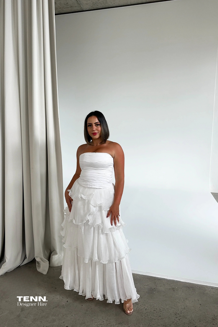 Sunbeam Bustier & Cosmos Tiered Maxi Skirt – TENN.